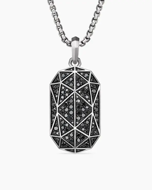 David Yurman Faceted Amulet With Diamonds In Sterling Silver - Black Diamond