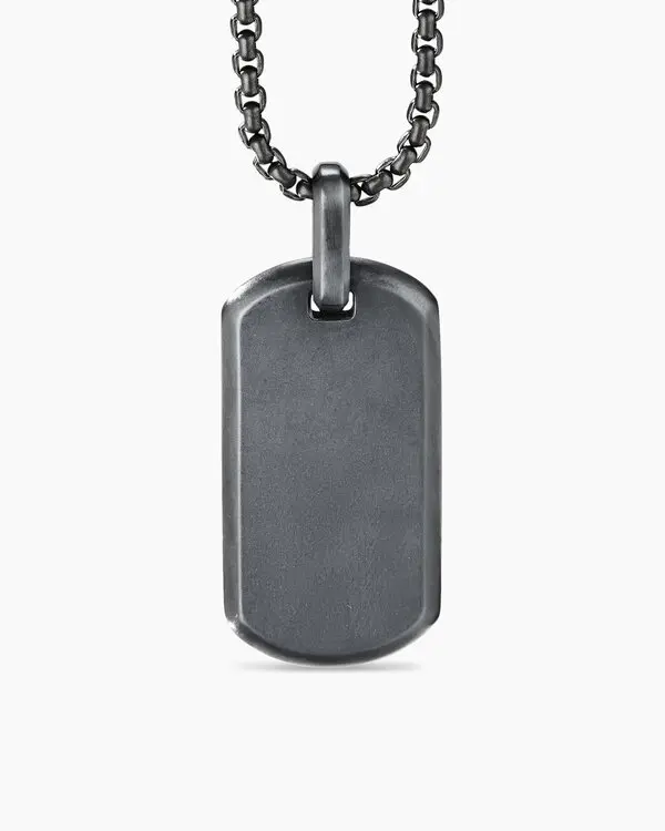 David Yurman Chevron Tag - Black Titanium