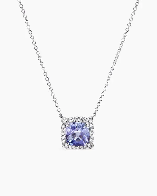 David Yurman Petite Chatelaine And Diamond Pendant Necklace - Tanzanite