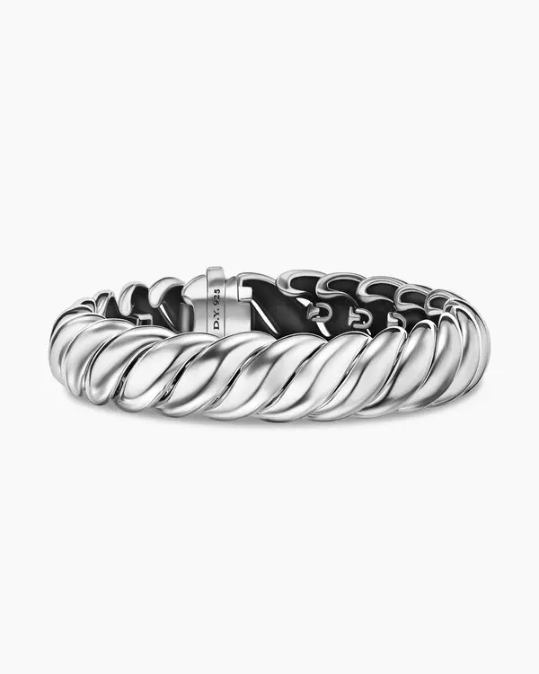 David Yurman Sculpted Cable Bracelet - All Sterling Silver