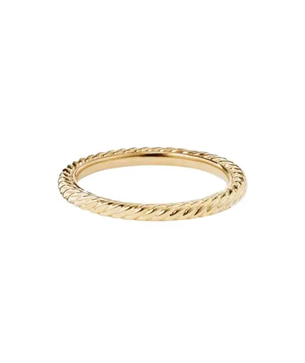 David Yurman Cable Collectibles® Stack Ring - All 18k Yellow Gold
