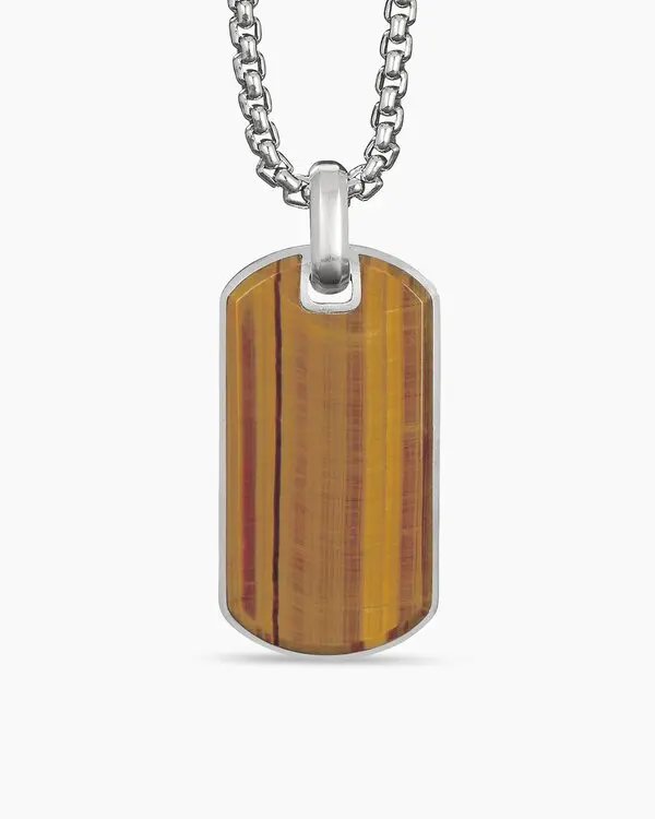 David Yurman Chevron Tag - Tigers Eye