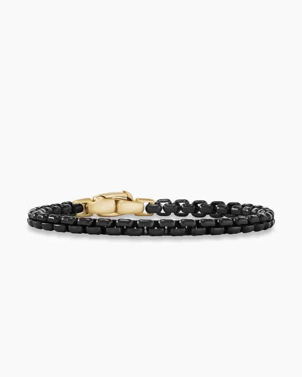 David Yurman Box Chain Bracelet - Stainless Steel With Pvd/14k Gol