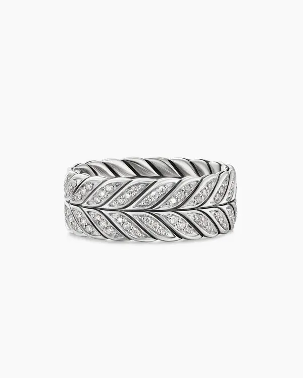 David Yurman Chevron Pavé Band Ring - Diamond