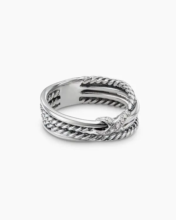 David Yurman X Crossover Band Ring - Diamond