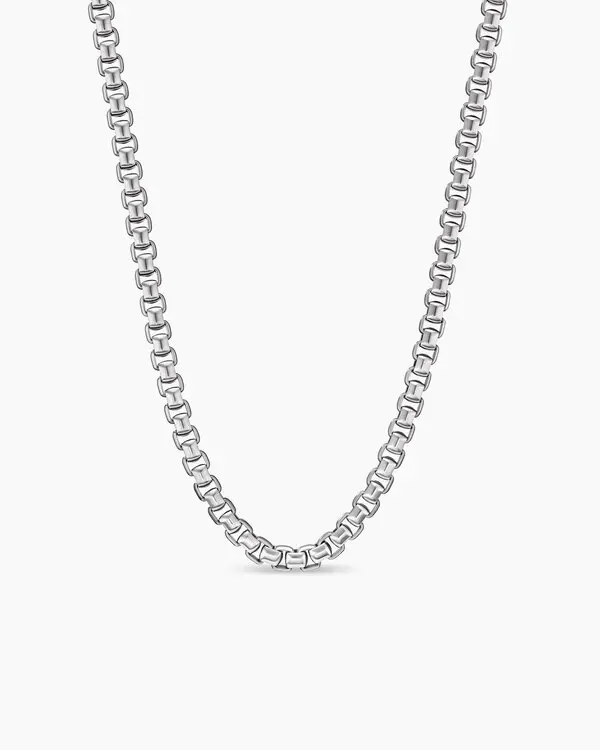 David Yurman Sterling Silver Box Chain Necklace - All Sterling Silver