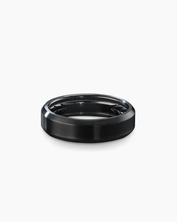 David Yurman Beveled Band Ring - Black Titanium