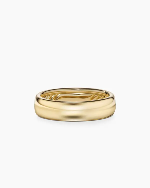 David Yurman Dy Classic Band Ring In 18k Yellow Gold - All 18k Yellow Gold