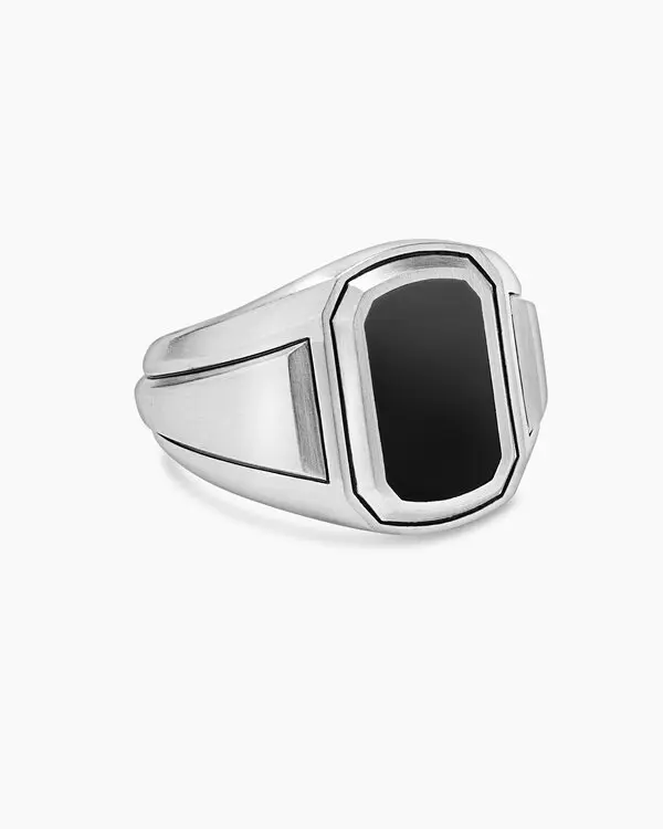 David Yurman Streamline® Signet Ring In Sterling Silver With - Black Onyx