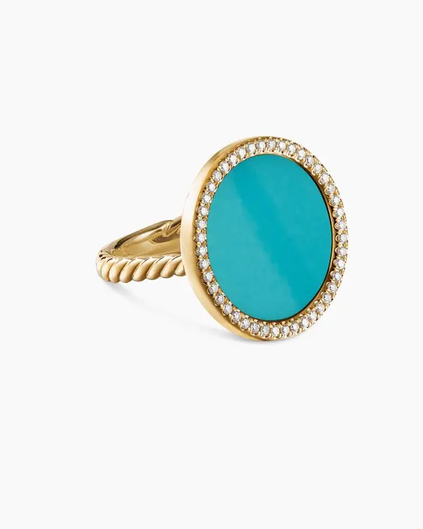 David Yurman Dy Elements® Ring With And Diamonds - Turquoise | Editorialist