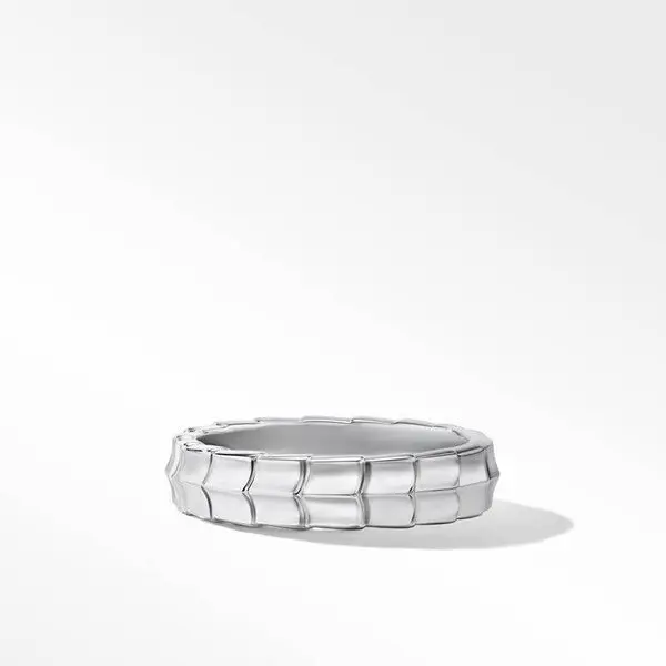 David Yurman Armory® Band Ring - 18k White Gold | Editorialist