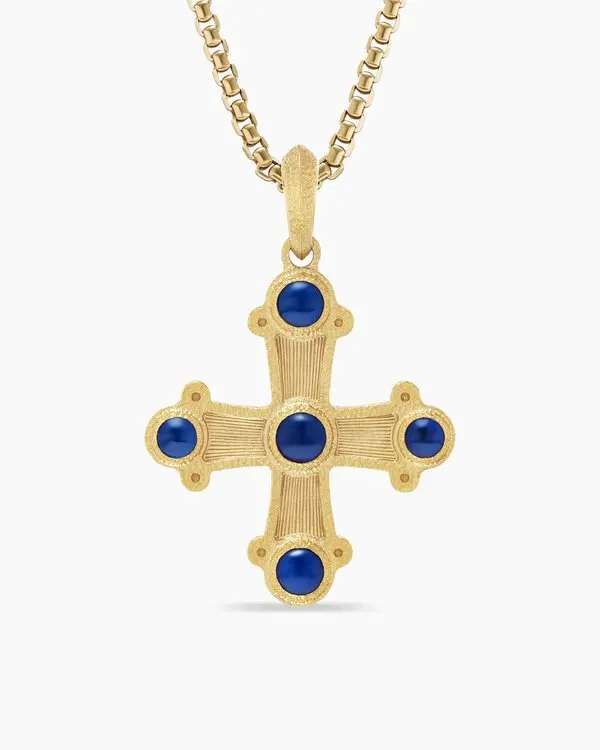 David Yurman Shipwreck Cross Amulet - Sapphire