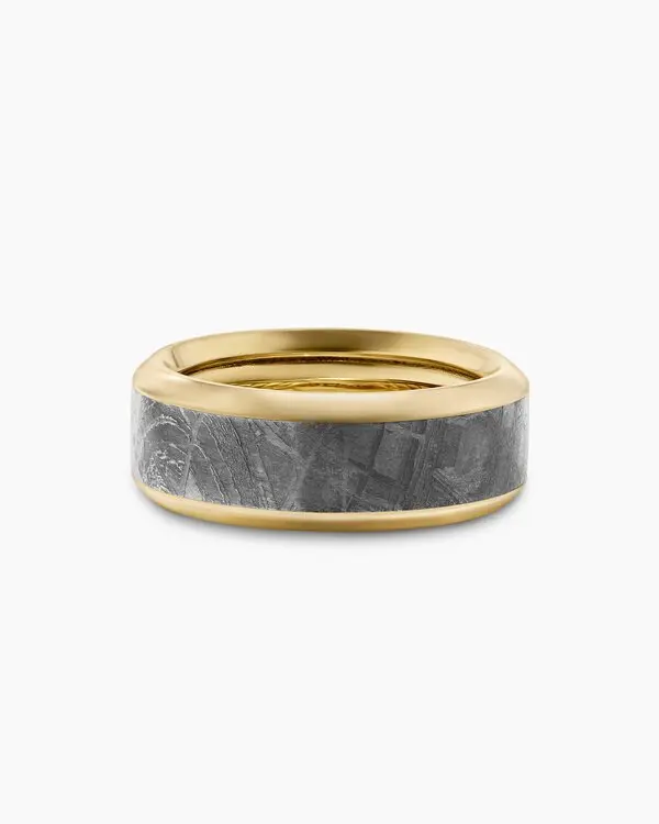 David Yurman 18k Yellow Gold And Beveled Band Ring