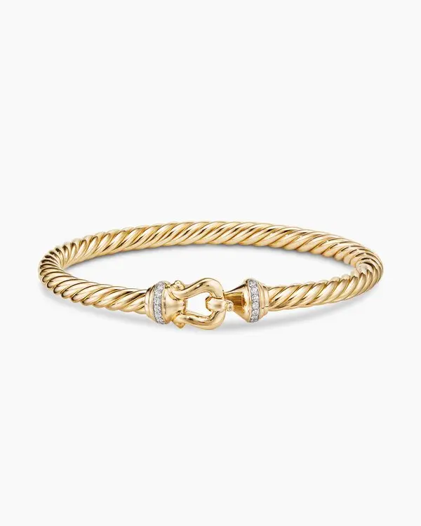 David Yurman Buckle Cablespira® Bracelet With Diamonds