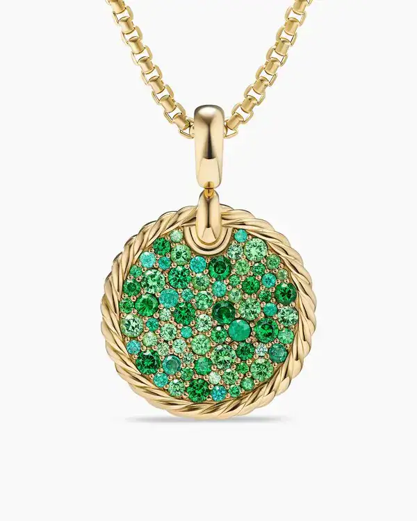 David Yurman Dy Elements® Color Pendant In 18k Yellow Gold With Pavé S ...