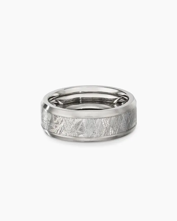 David Yurman Beveled Band Ring In Titanium With