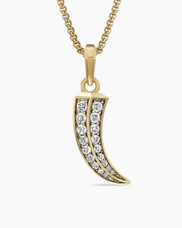 David Yurman Claw Amulet With Black Diamonds - Diamond