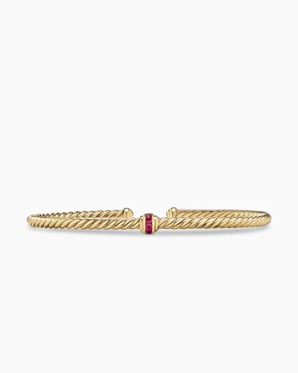 David Yurman Cablespira® Station Bracelet - Ruby