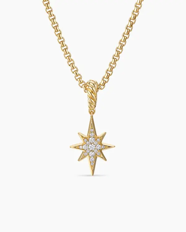 David Yurman 18k Yellow Gold North Star Amulet With Diamonds - Diamond