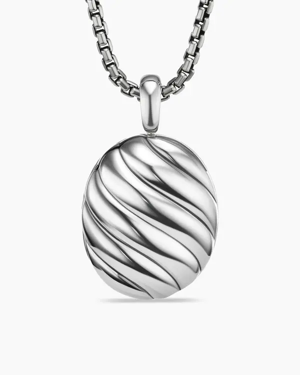 David Yurman Sculpted Cable Locket - All Sterling Silver