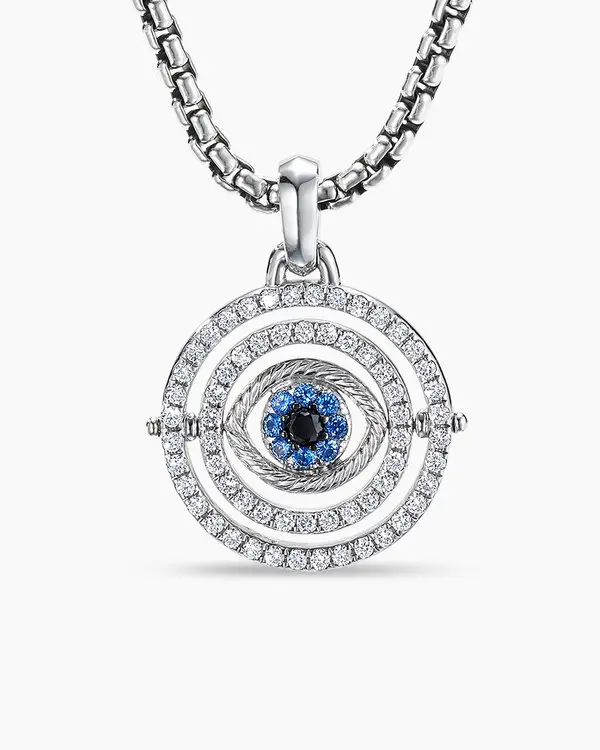 David Yurman Evil Eye Mobile Amulet - Light Blue Sapphire
