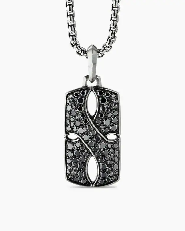 David Yurman Armory® Tag In Sterling Silver With Pavé S - All Sterling ...