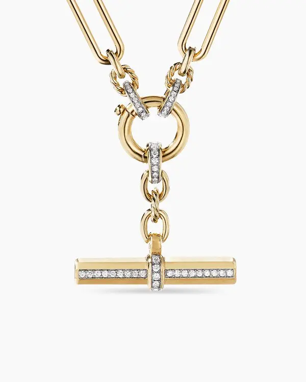 David Yurman Lexington Chain Necklace In 18k Yellow Gold With Diamonds - Diamond