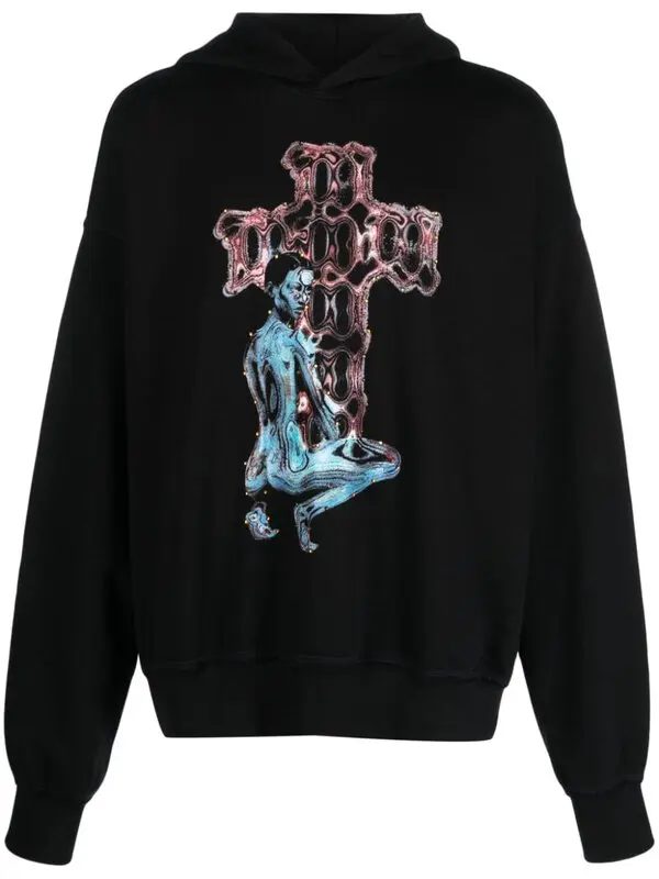 MISBHV Graphic-print Cotton-blend Hoodie