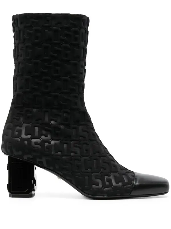 Gcds 75mm Monogram-pattern Ankle Boots