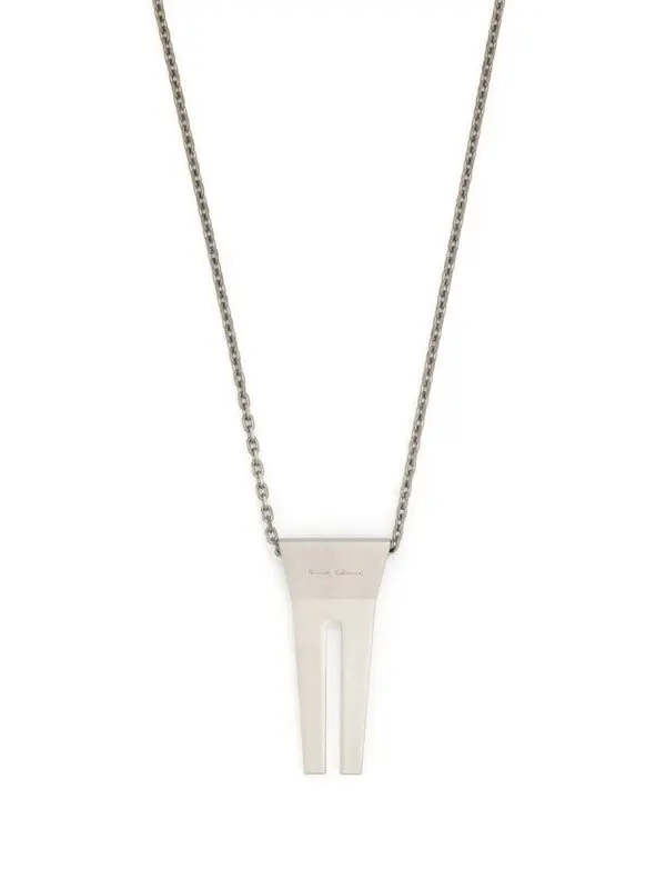 Rick Owens Open-trunk Pendant Necklace - Silver