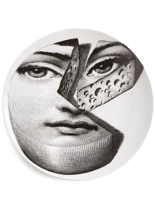 FORNASETTI Tema E Variazioni Porcelain Plate - White