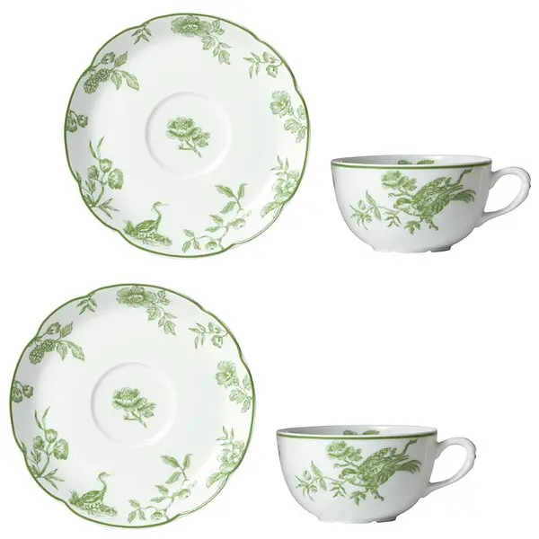 Bernardaud Albertine Tea Cup & Saucer, Set Of 2 - Multi