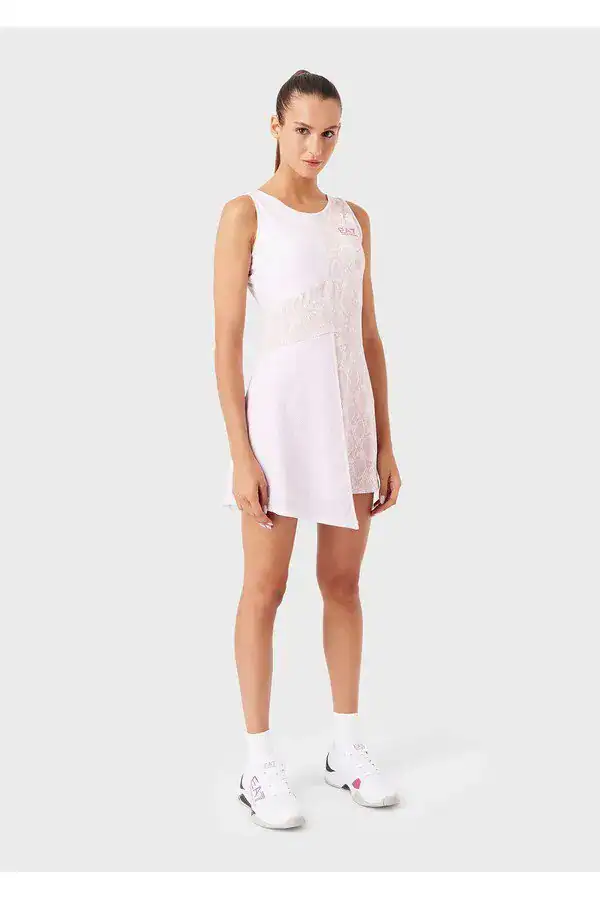 Emporio Armani Tennis Pro Dress In Ventus7 Technical Fabric Pink