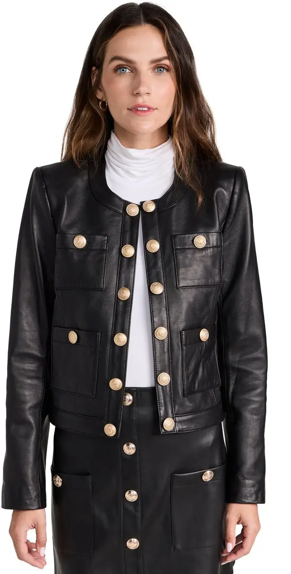 L'Agence Jayde Leather Jacket