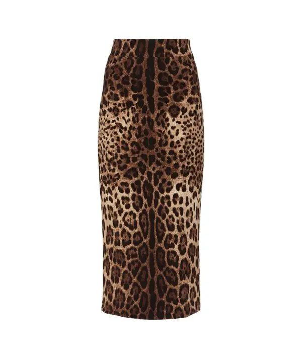 Dolce & Gabbana Leopard-print Pencil Skirt - Multicoloured