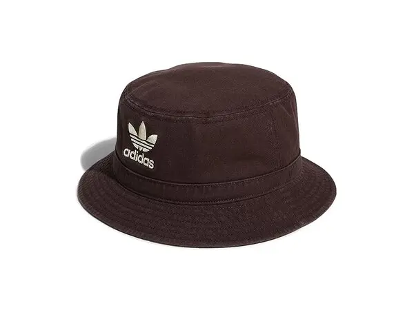 Adidas Washed Bucket Hat - Burgundy | Editorialist