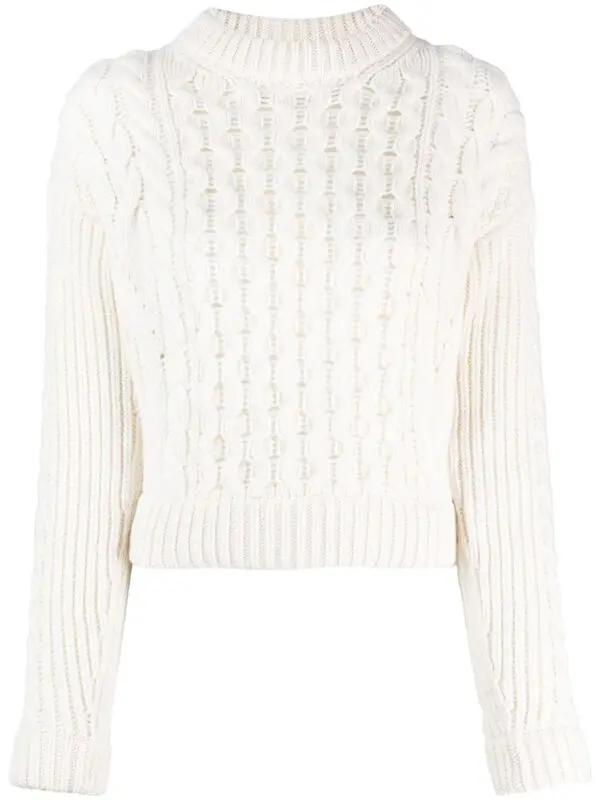 Patou Merino Wool-blend Jumper - White