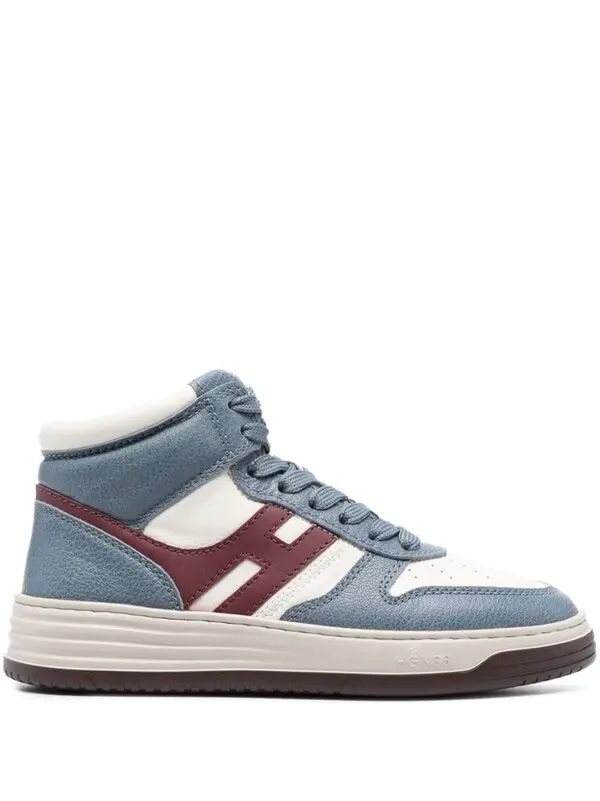 Hogan H630 Panelled High-top Sneakers - Blue