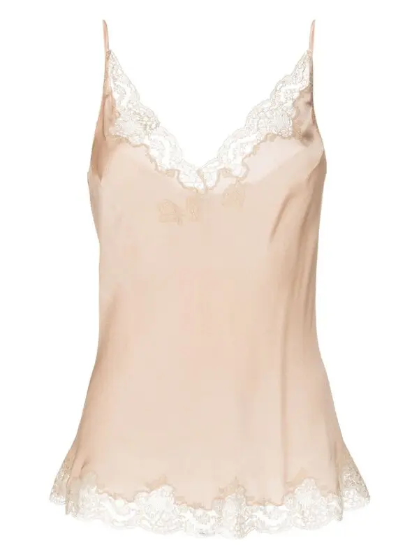 Carine Gilson Calais Caudry-lace Silk Camisole