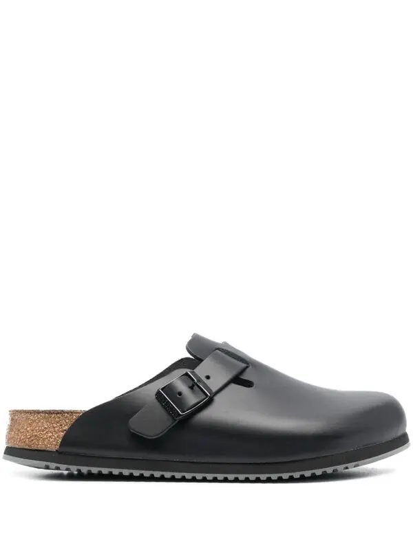 BIRKENSTOCK Boston Buckle-embellished Slippers