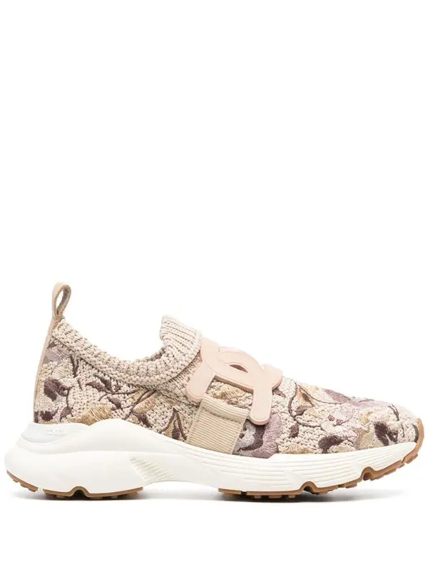 TOD'S Floral-embroidered Slip-on Sneakers