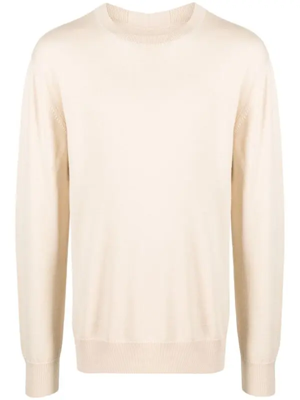 JIL SANDER Crew-neck Wool Jumper - Neutrals