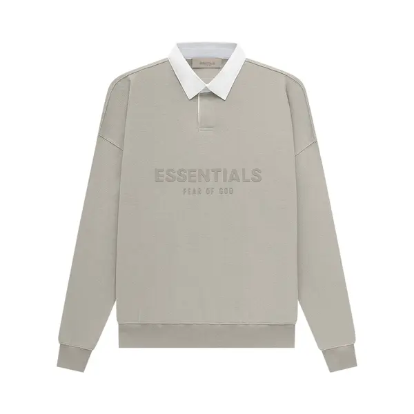 Fear Of God Waffle Henley Rugby - Grey