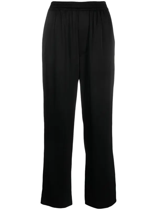 Nanushka Elasticated Waist Cropped Trousers - Black