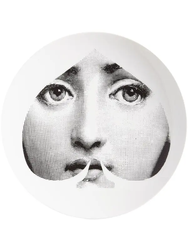 FORNASETTI Tema E Variazioni Porcelain Plate - White