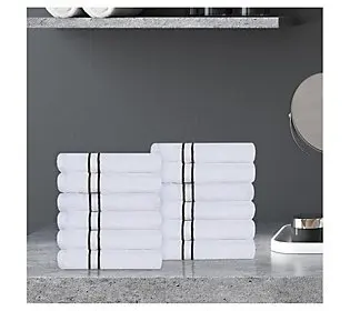 SUPERIOR Turkish Cotton Ultra-plush Solid 12-pi Ece Face Towel