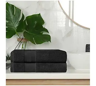SUPERIOR Turkish Cotton Solid 2-pc Ultra-plush Ath Towel Set