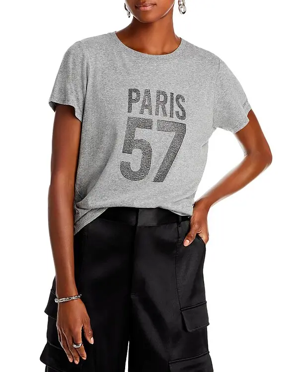 Cinq À Sept Rhinestone Paris Tee