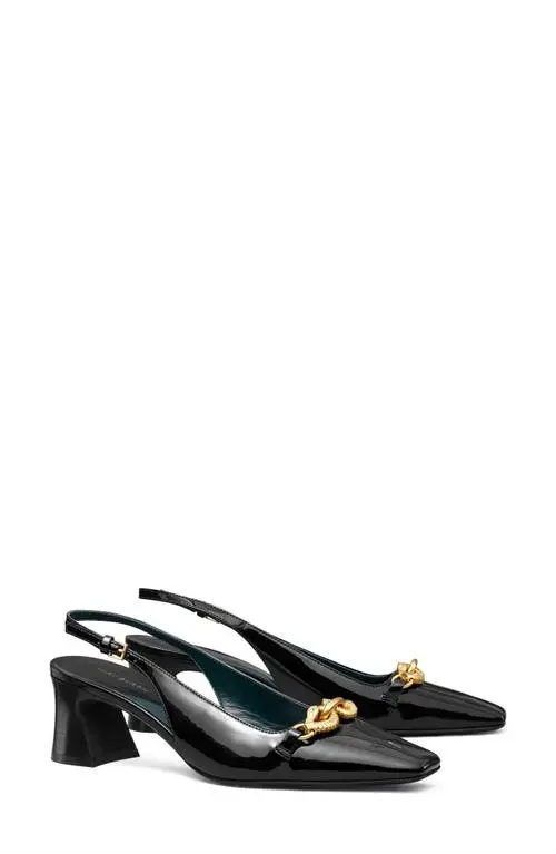 Tory Burch Jessa Slingback Pump - Perfect Black/gold