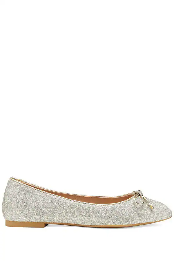Buy STUART WEITZMAN Gabby Flat - Gold At 70% Off | Editorialist